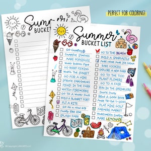 Summer Bucket List Printables Kids Summer Fun Family Planner Checklist ...