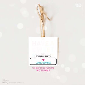 Editable Last Day of School Tag Sweet Summer End of Year Teacher Gift ...