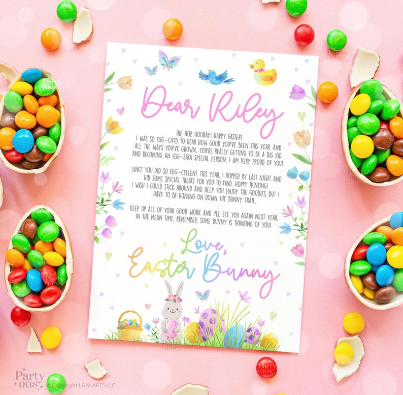 Editable Easter Bunny Letter Easter Basket Gift Kids Games From the ...