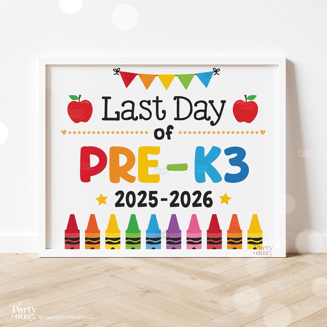 Last Day of School Sign Printable Last Day of Pre-k Signs School Photo ...