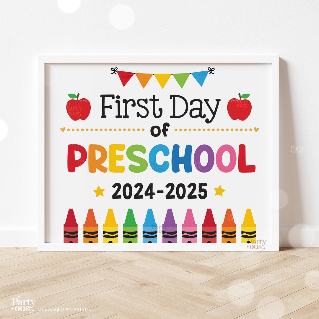 Back to School Sign First Day of School Sign Printable First Day of ...