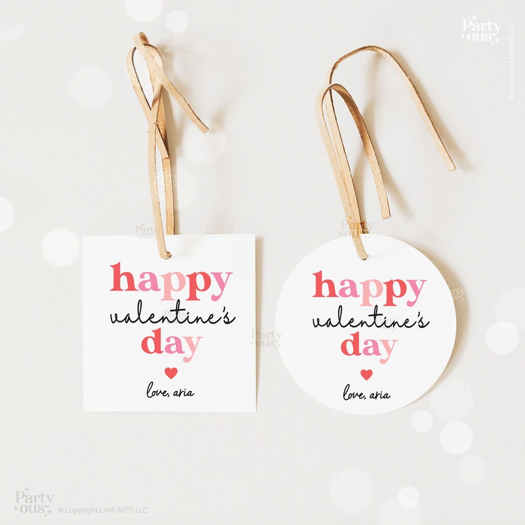 Editable Valentines Day Gift Tag Happy Valentine Tags Class Kids ...