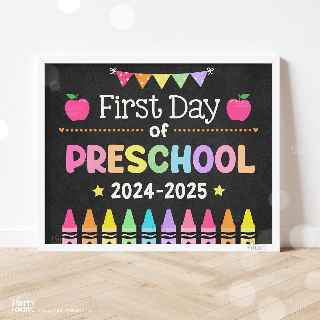 Back to School Sign First Day of School Sign Printable First Day of ...