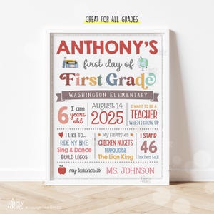 Editable Back to School Sign First Day of School Sign Printable ...
