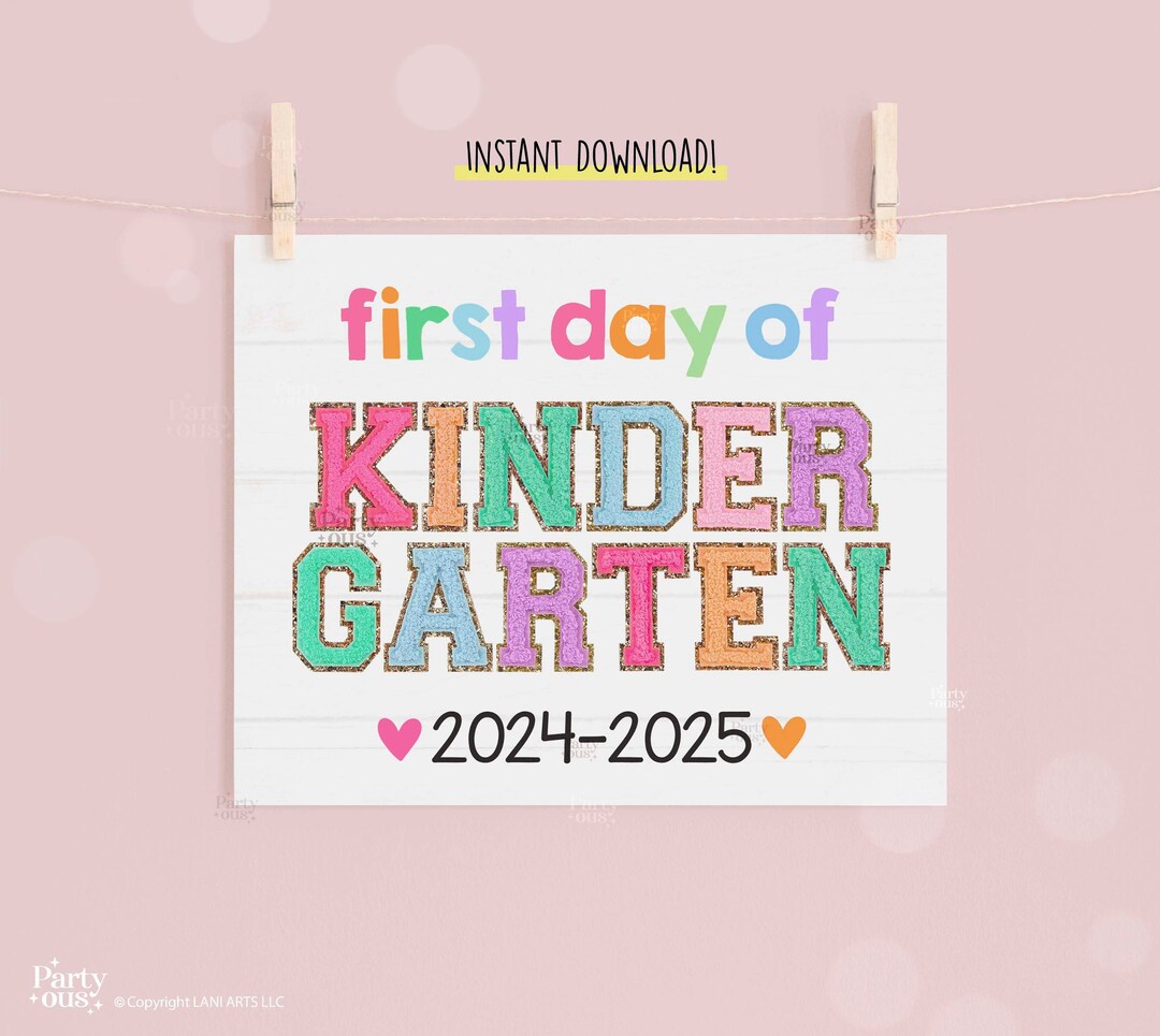 Back to School Sign First Day of School Signs Printable First Day of ...