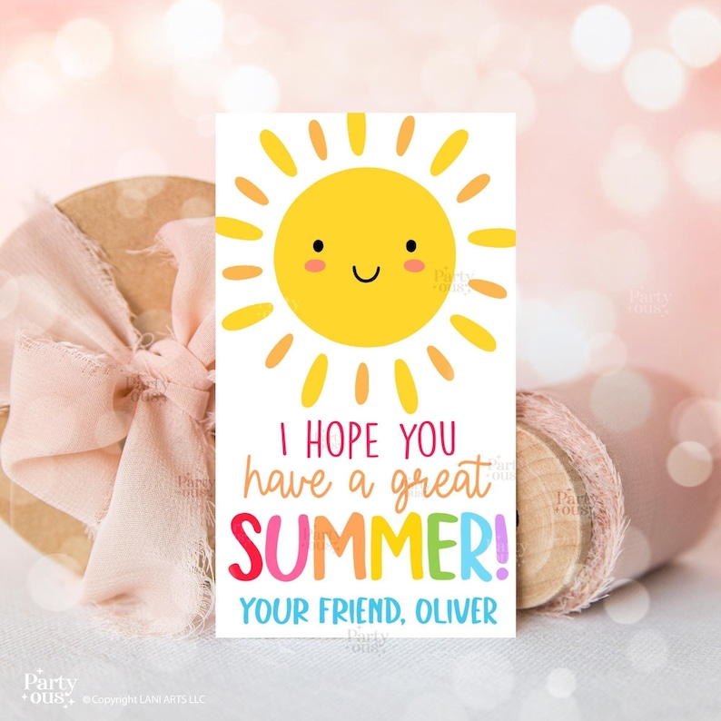 Editable Last Day of School Tag End of Year Friends Gift Tags Great ...