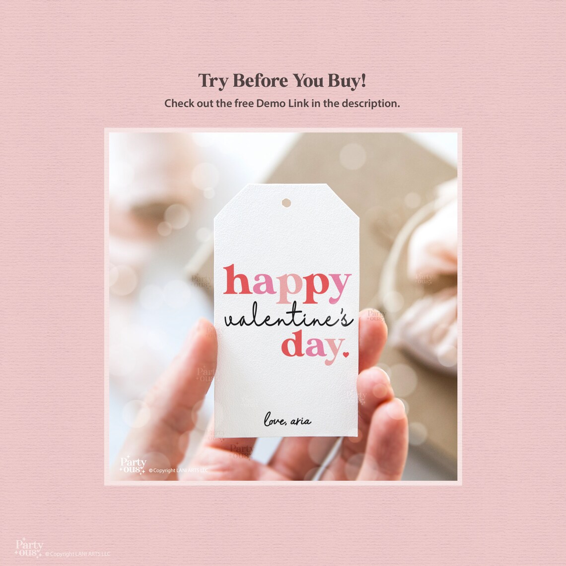 Editable Valentines Day Gift Tag Happy Valentine Tags Class Kids ...