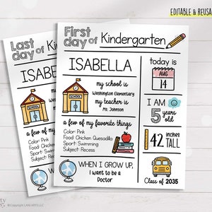 Editable Back to School Sign First Day of School Sign Printable ...