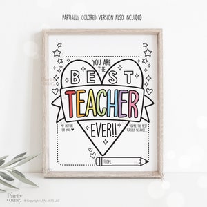 Teacher Appreciation Week Printable Teacher Appreciation Gift Thank You ...