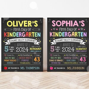Editable Back to School Sign First Day Last Day of School Signs ...