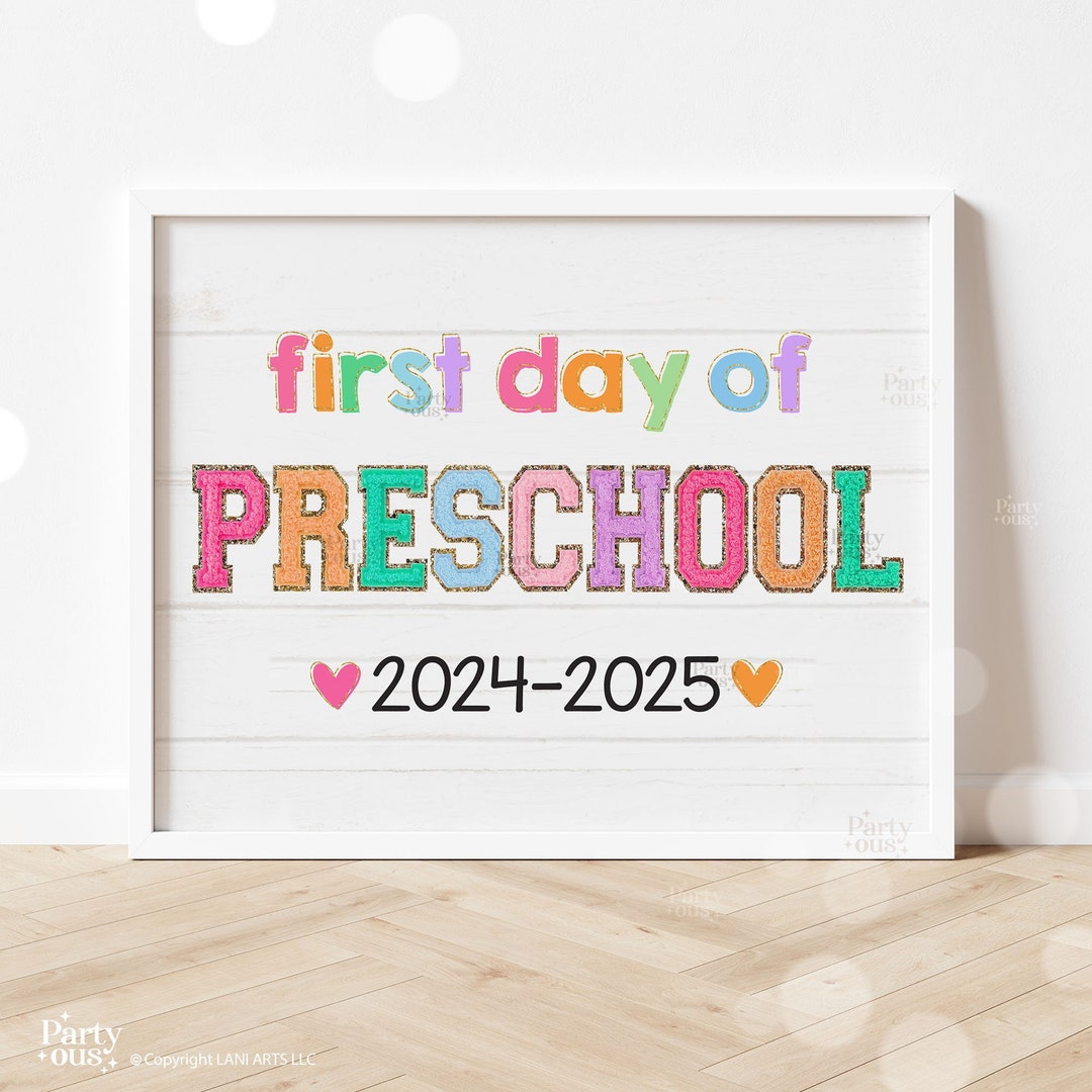 Back to School Sign First Day of School Signs Printable First Day of ...