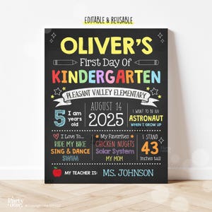 Editable First Day of School Sign Back to School Board Last Day of ...