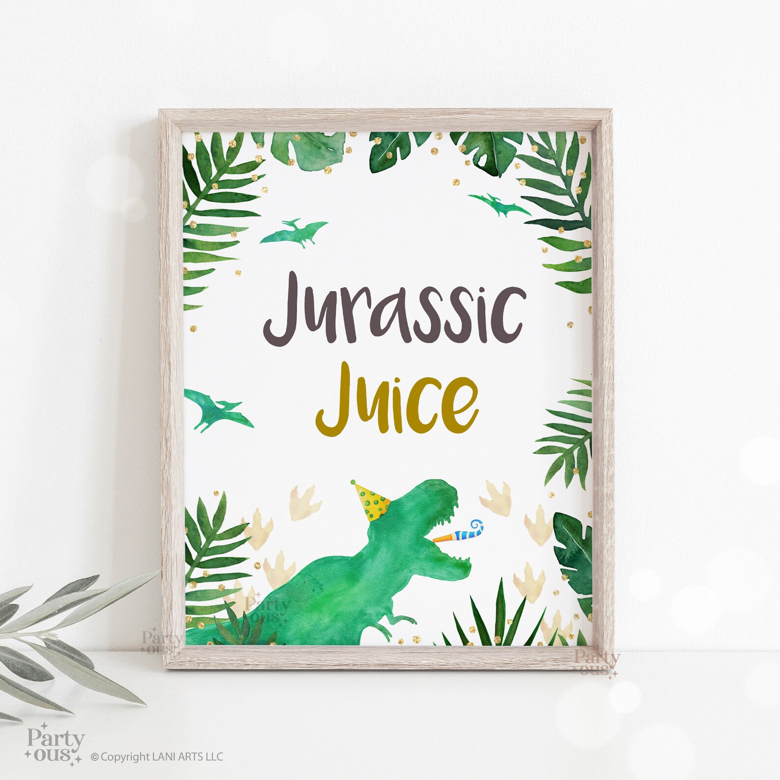 Dinosaur Jurassic Juice Sign Dino Party Birthday Party Baby Shower Sign ...
