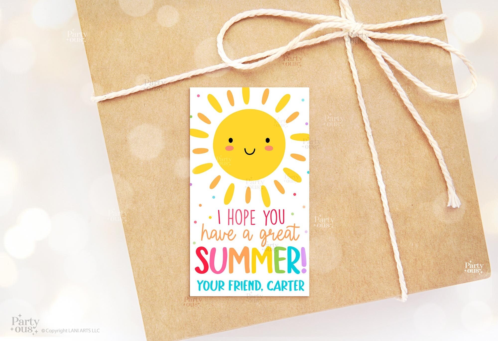 Editable Last Day of School Tag End of Year Teacher Gift Tags Great ...