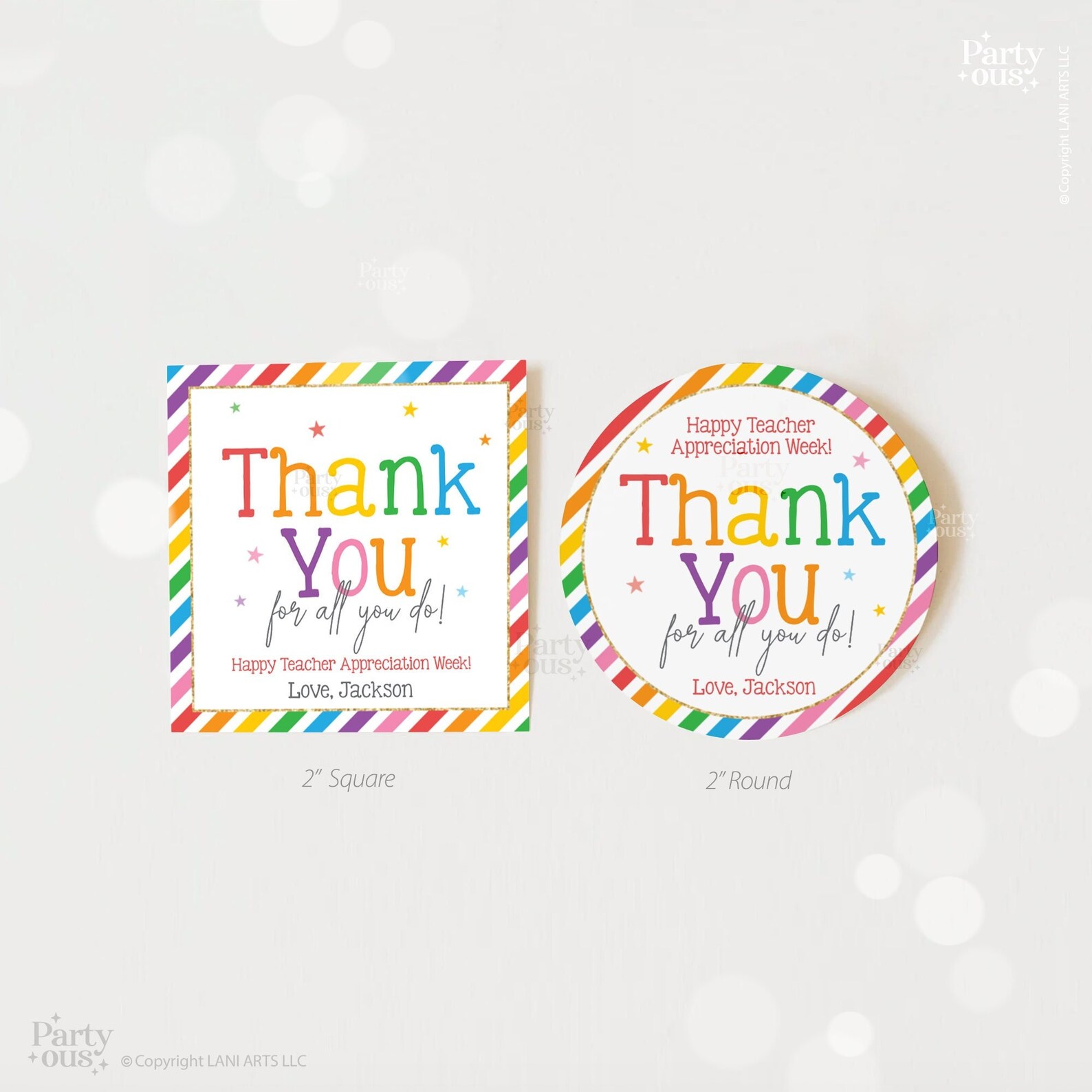 Editable Teacher Appreciation Week Gift Tags Thank You Teacher Gift Tag ...