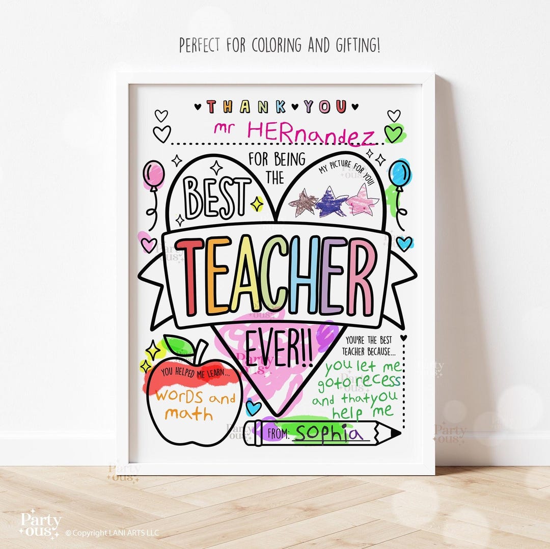 Teacher Appreciation Printable Teacher Appreciation Week Gift Thank You ...
