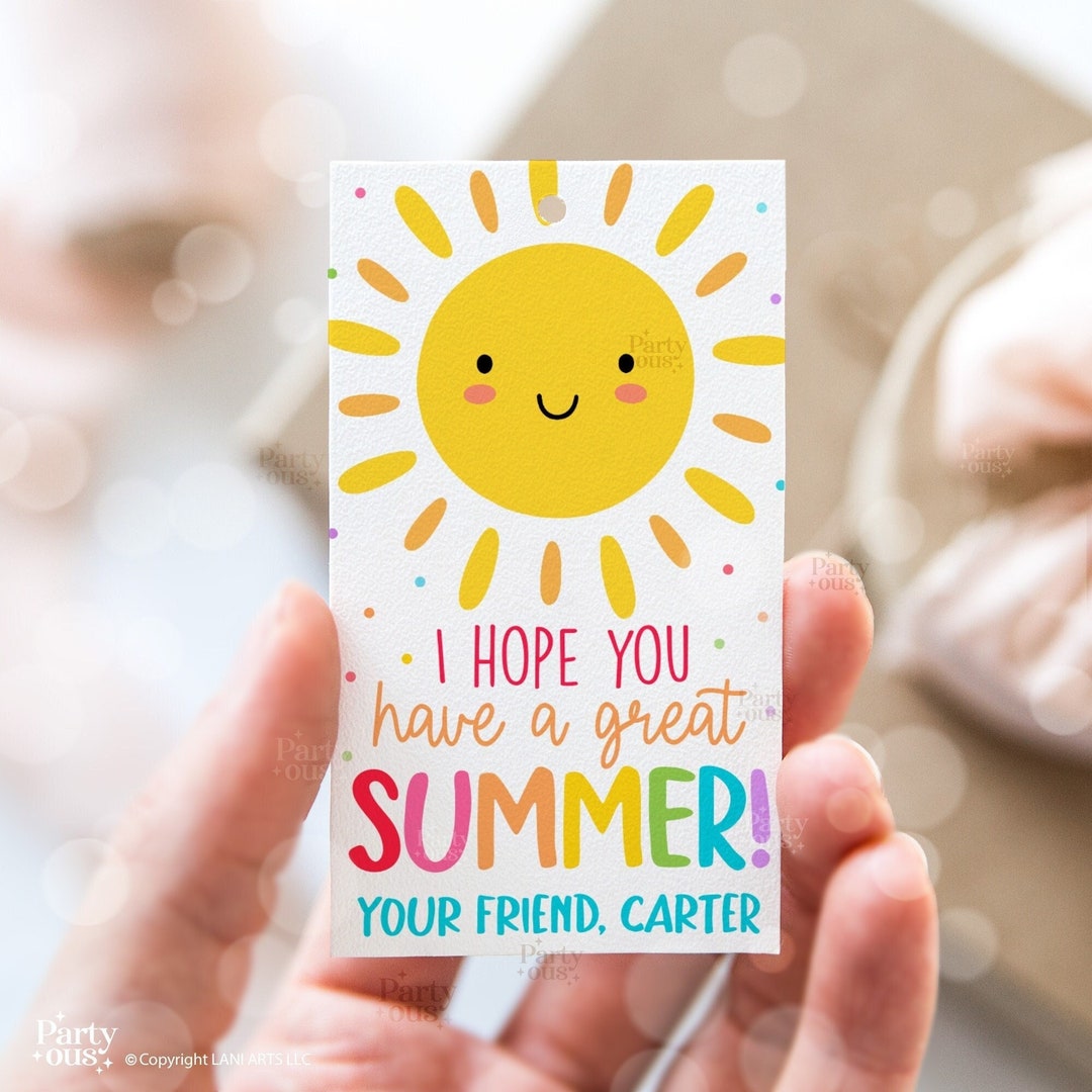 Editable Last Day of School Tag End of Year Teacher Gift Tags Great ...