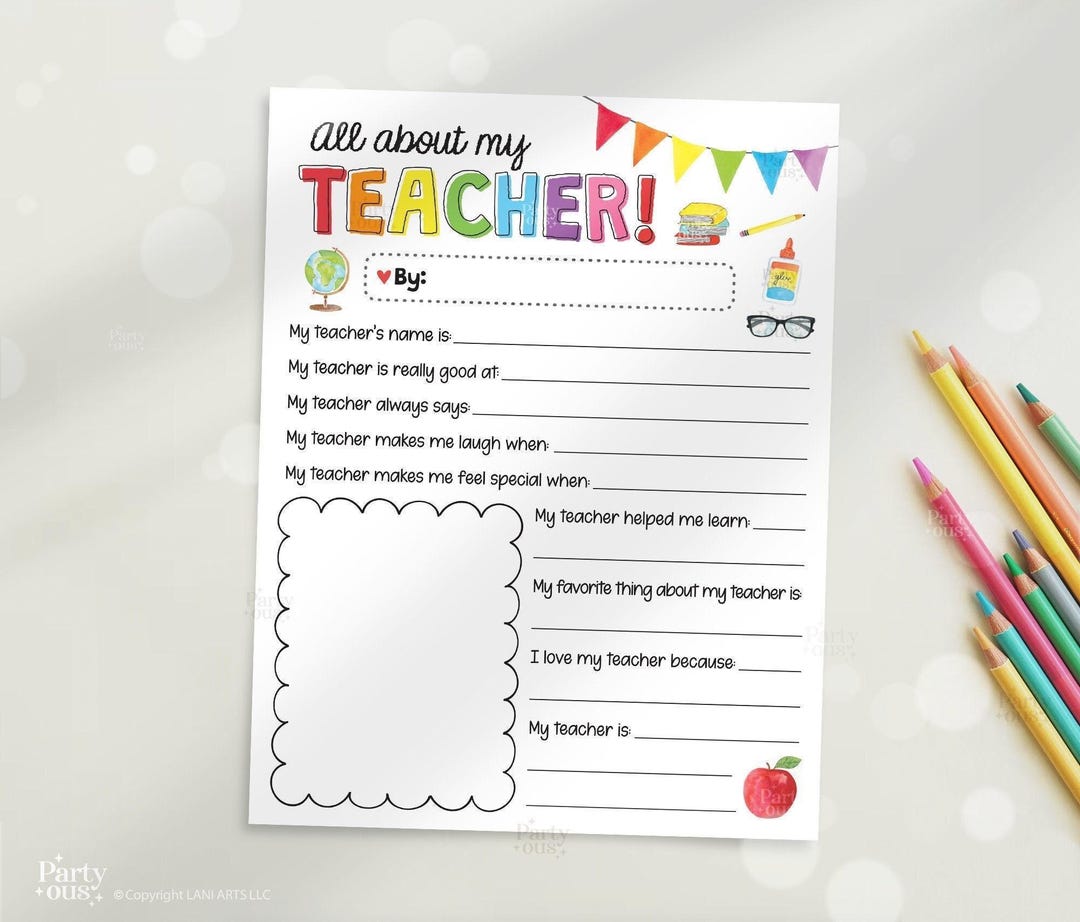 Teacher Appreciation Week Printable Teacher Appreciation Gift Thank You ...
