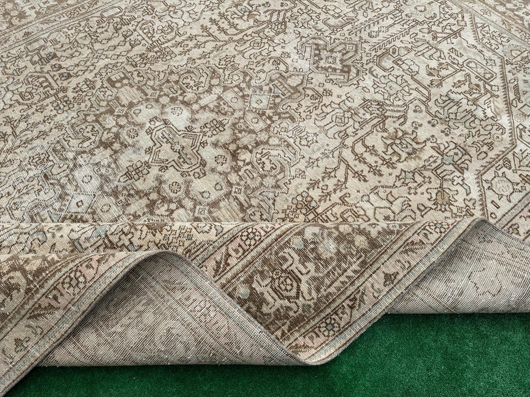 Neutral Rug 8x11, Vintage Oversize Rug, Large Rustic Rug, Rugs for ...