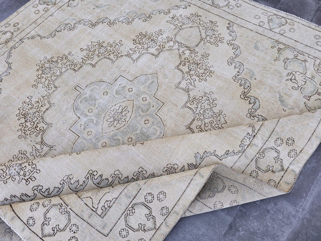 9x9 Turkish Rug, Oriental Oushak Rug, Vintage Square Rug, Antique Large ...