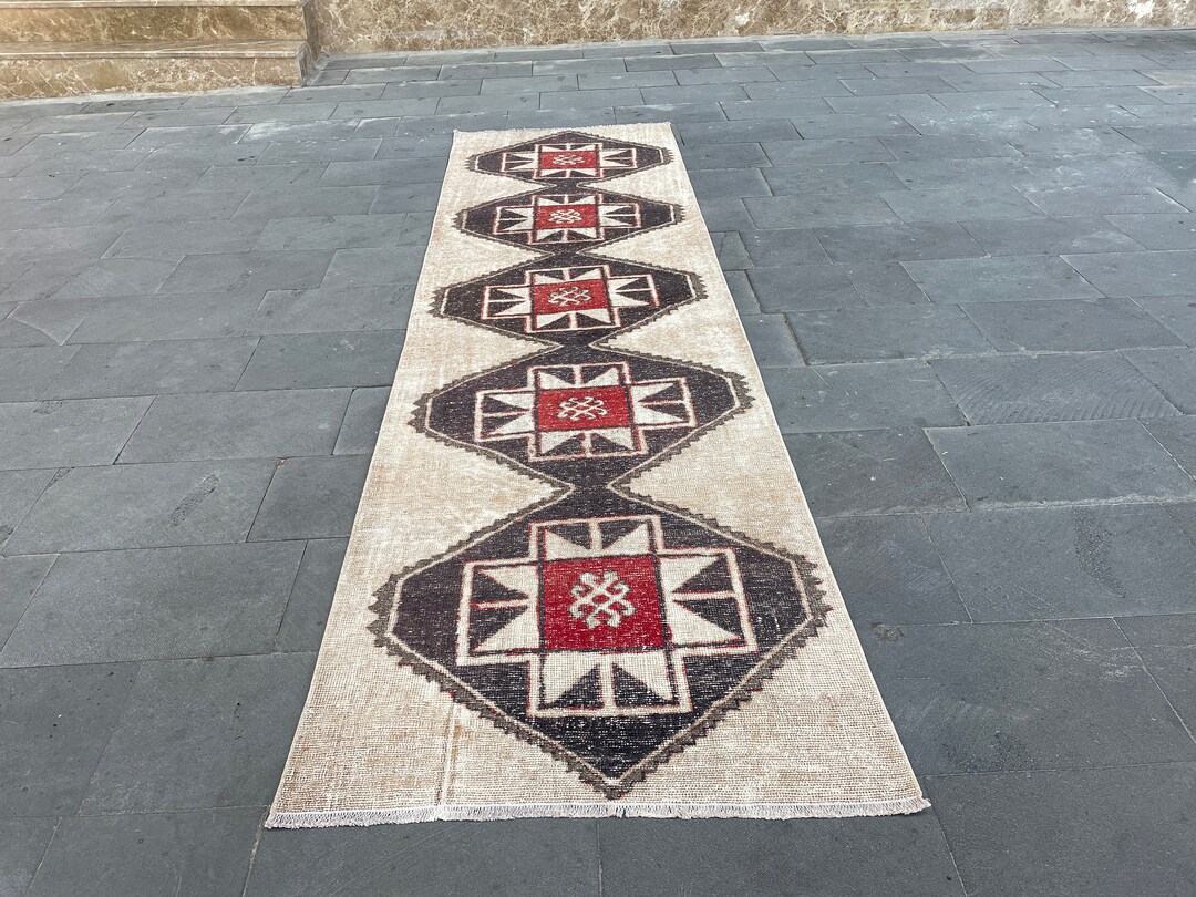 Runner Rug, 3x11 Turkish Runner, Vintage Runner Rug, Bohemian Rug ...