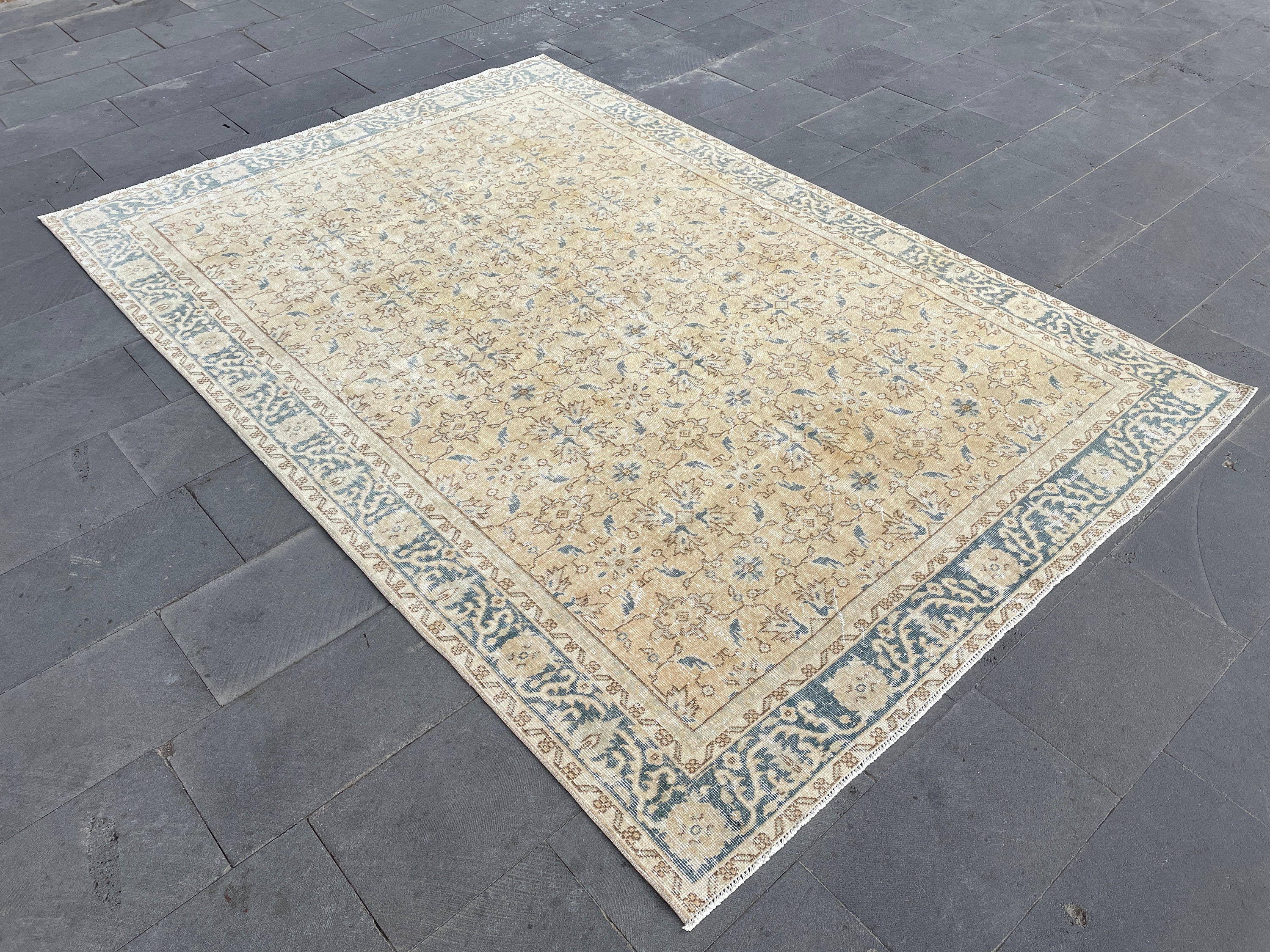 Oriental Vintage Neutral Rug 6x9,decor Rug for Diningroom or Bedroom ...