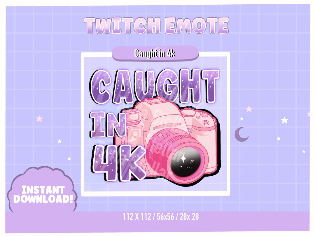 Caught in 4K Animated Twitch Emote | Twitch Emote - Etsy