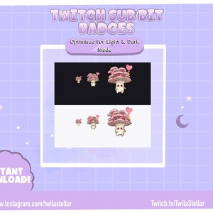 Cute Mushroom Emote Pack | Twitch Emotes |8 Emotes Ready to Use ...