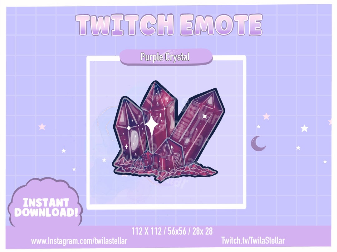 Amethyst Crystal Emote Twitch Emotes Pre Made Emotes Witchy Kawaii ...