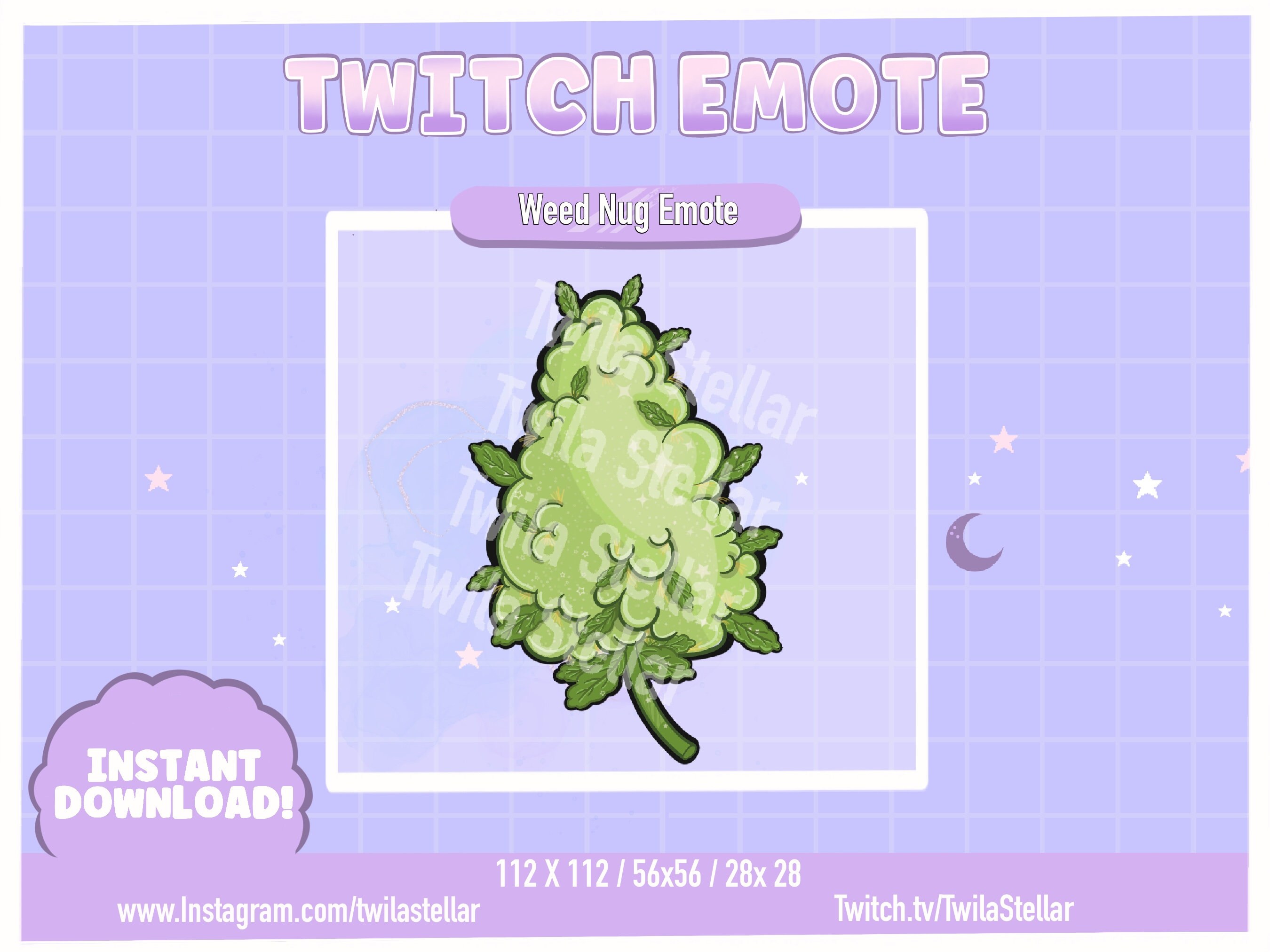 Cannabis Emote Twitch Emote Stoner Emote Discord Emote Community Emote ...
