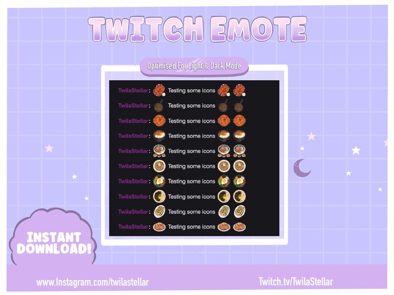 Korean Food Twitch Emotes | Cute | Bulgogi | Noodles | Tteokbokki ...