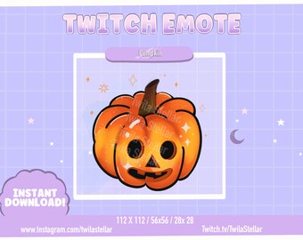 Jack-o'lantern Channel Point Twitch Emote Spooky Halloween Cute Pumpkin ...