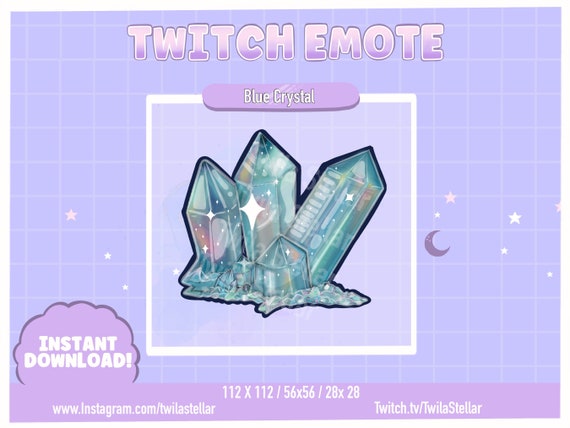 Blue Angel Aura Crystal Emote Twitch Emotes Pre Made - Etsy