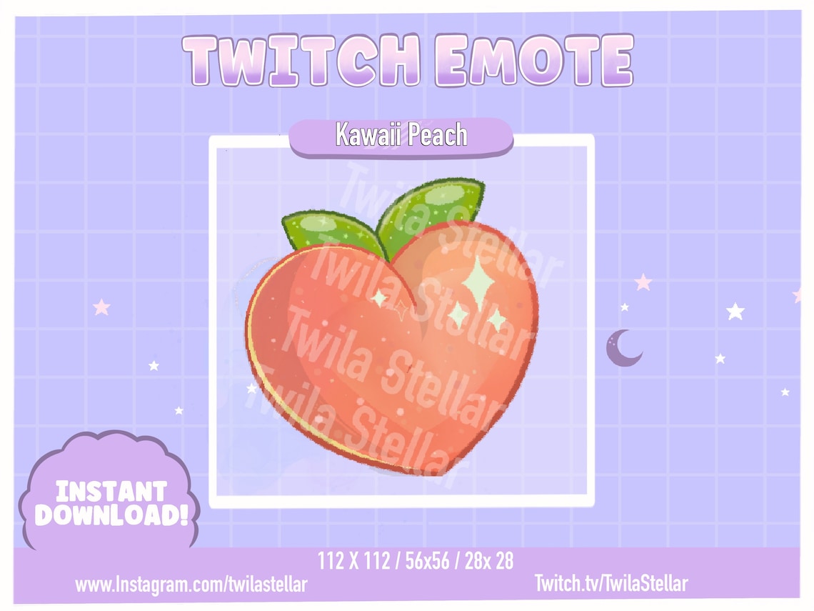 Peach Sparkle Emote Peach Emote for Discord and Twitch - Etsy