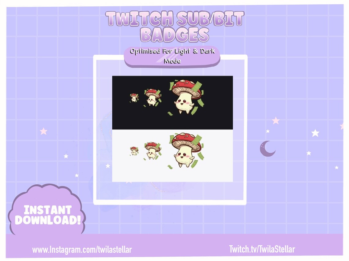 Cute Mushroom Emote Pack | Twitch Emotes |8 Emotes Ready to Use ...