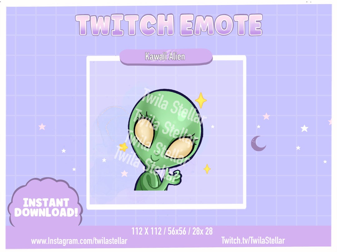 Kawaii Alien Emote for Twitch Thumbs up Cute - Etsy Canada