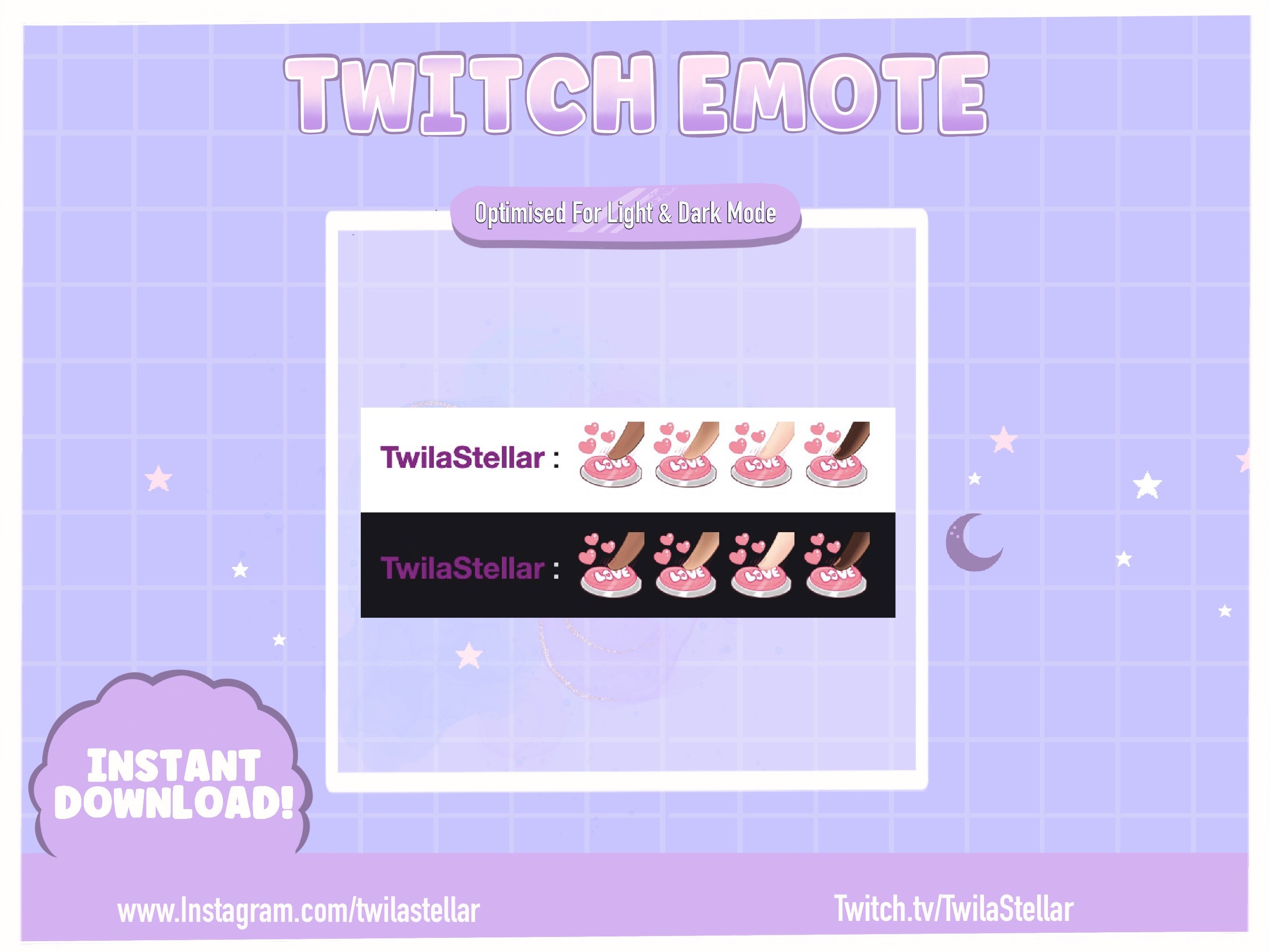 Love Button Emote for Twitch /heart / Kawaii / Cute - Etsy
