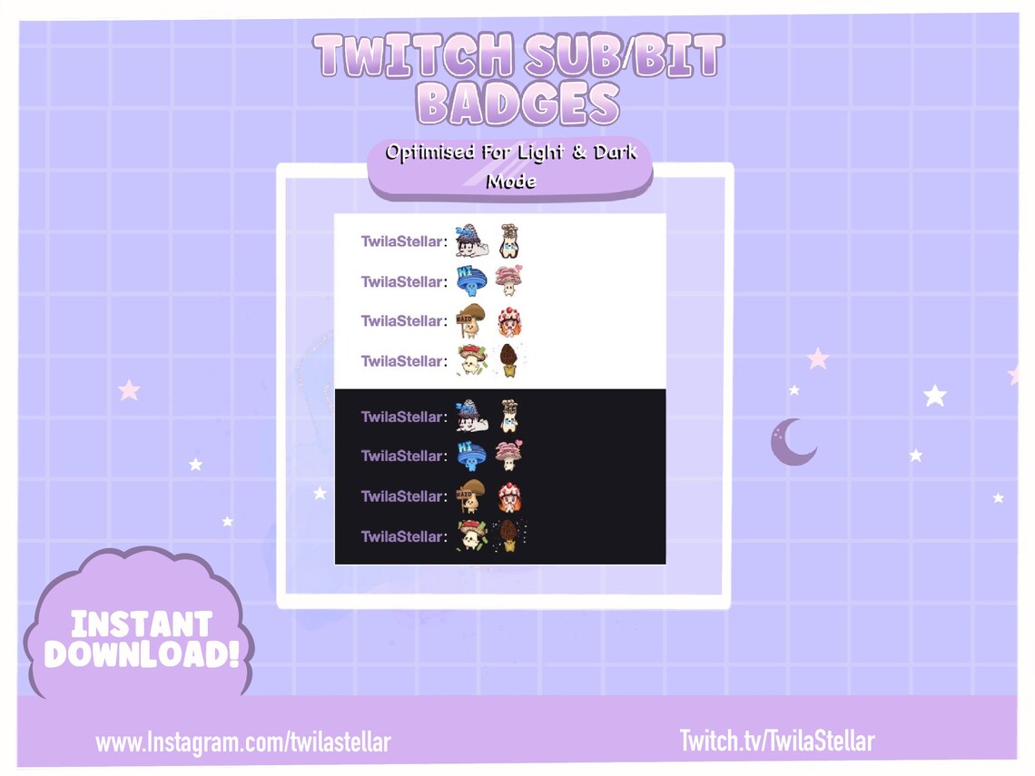 Cute Mushroom Emote Pack | Twitch Emotes |8 Emotes Ready to Use ...