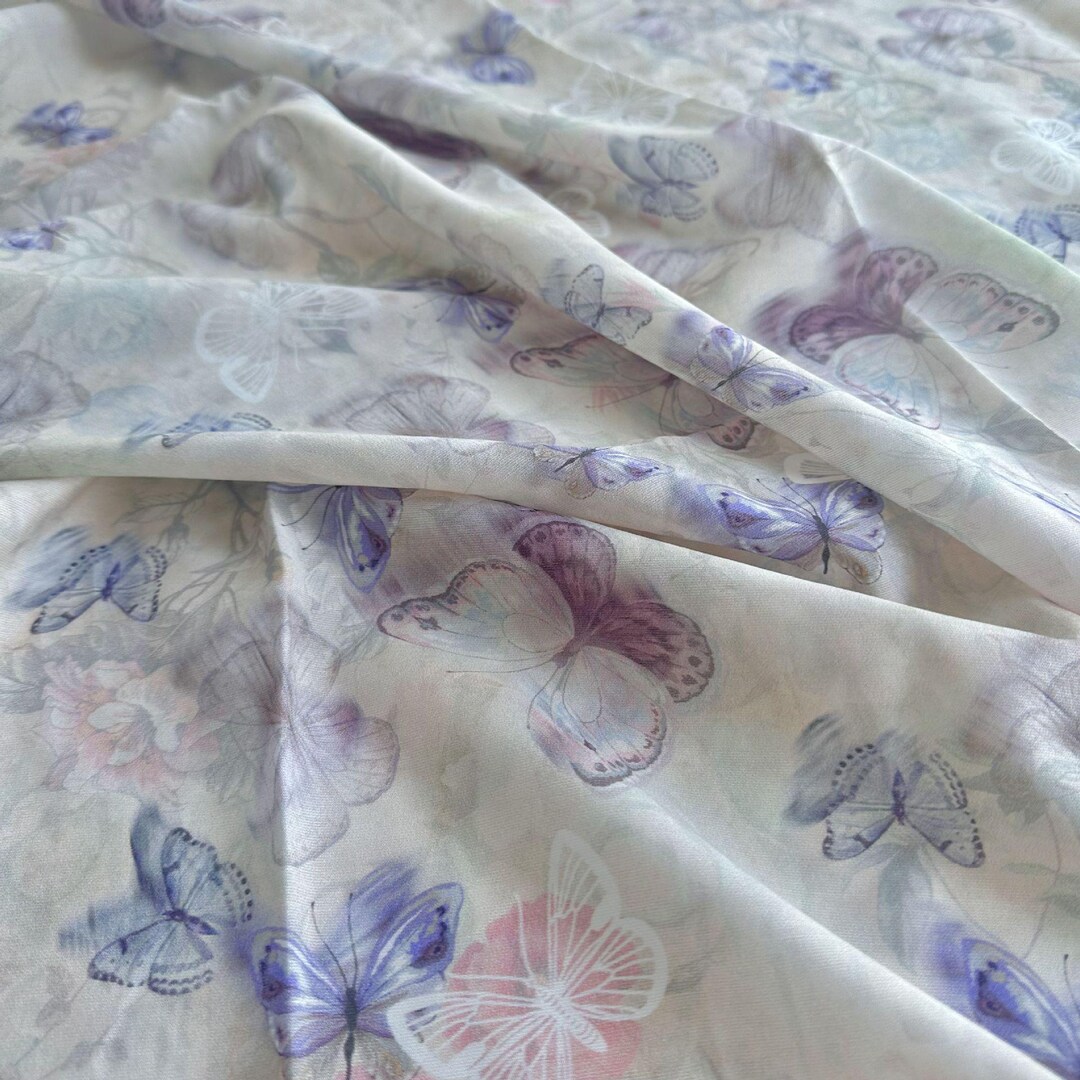 Butterfly Printed Fabric,printed Fabric,quilting Fabric,summer Dress ...
