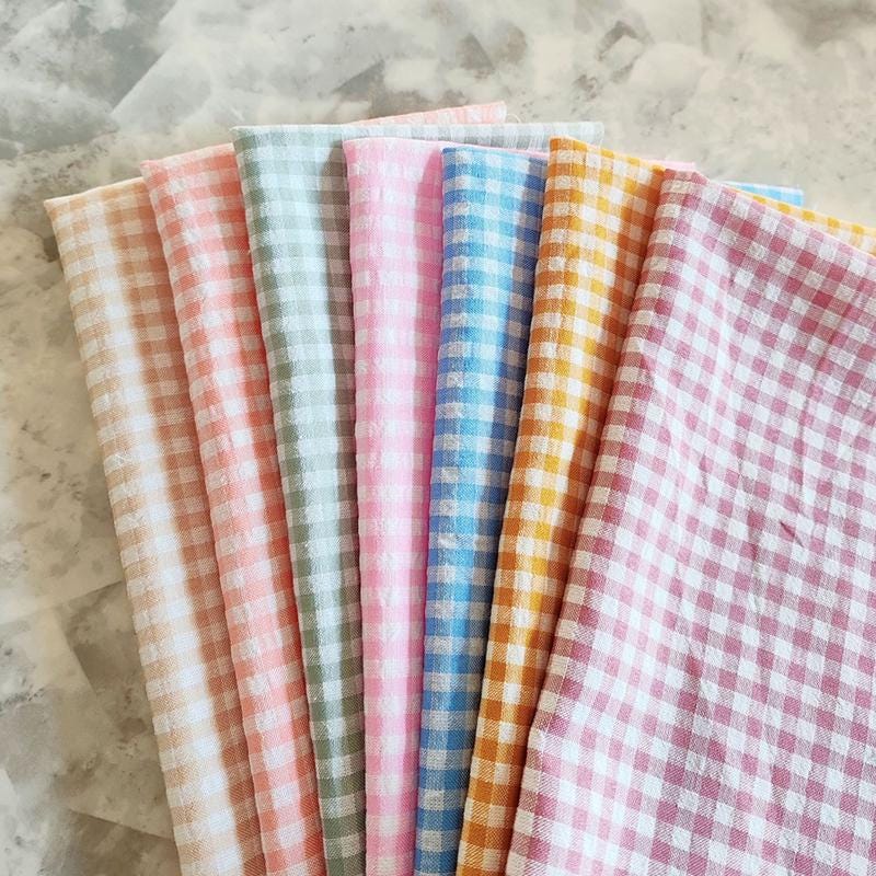 Pink Gingham Fabric - Etsy