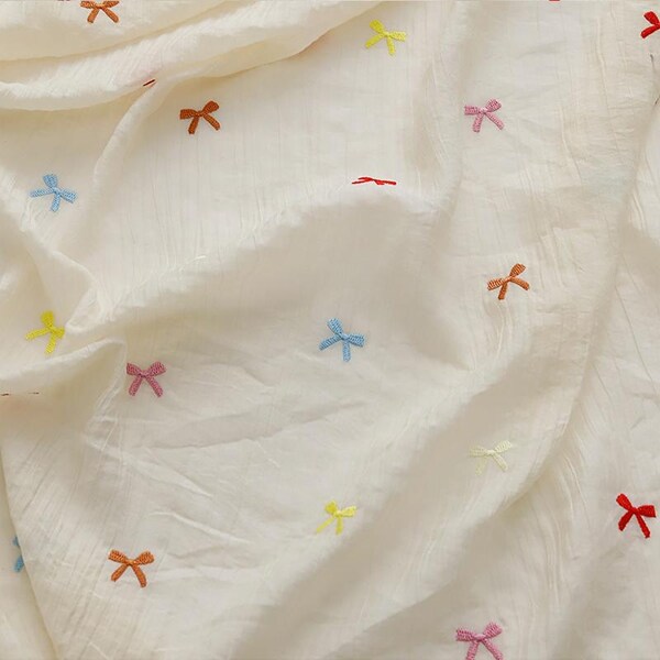 Bow Print Fabric - Etsy UK