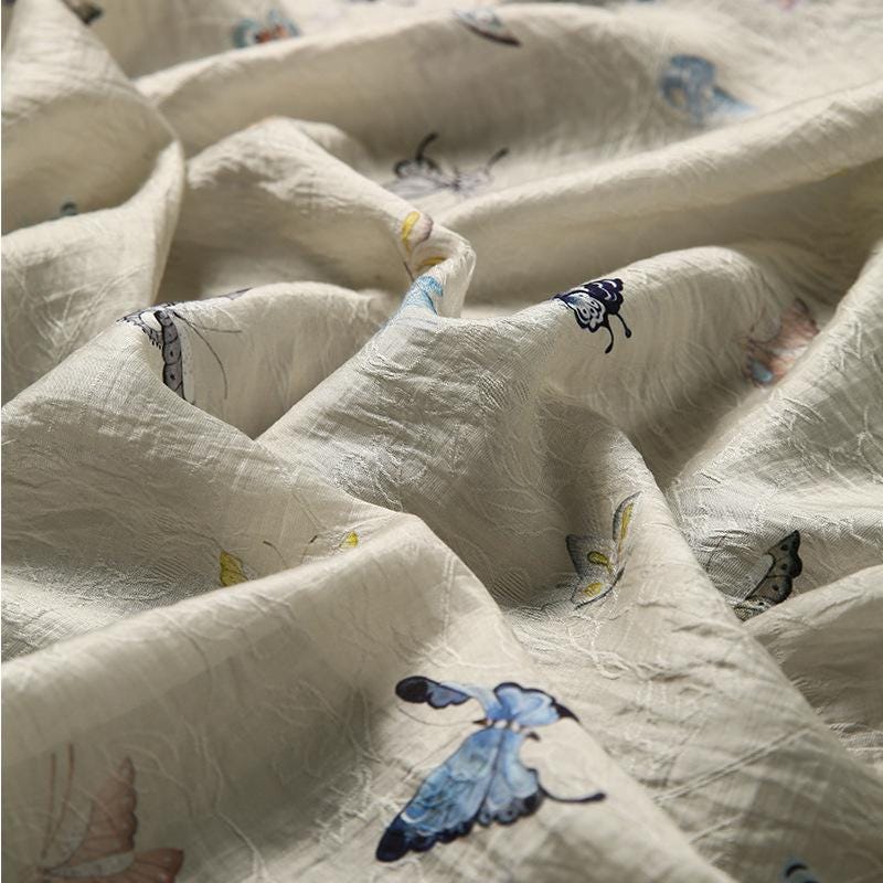Butterfly Printed Fabric,printed Fabric,butterfly Fabric,summer Dress ...