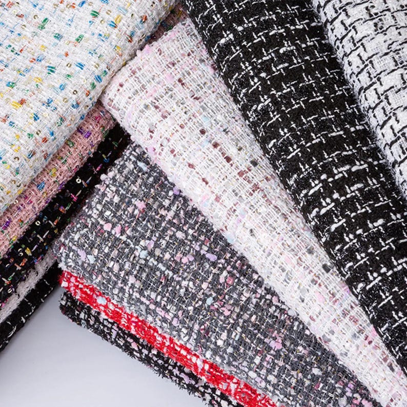 Tweed Fabric,fabric by 1/2 Yard,woven Fabric,boucle Fabric,fashion ...