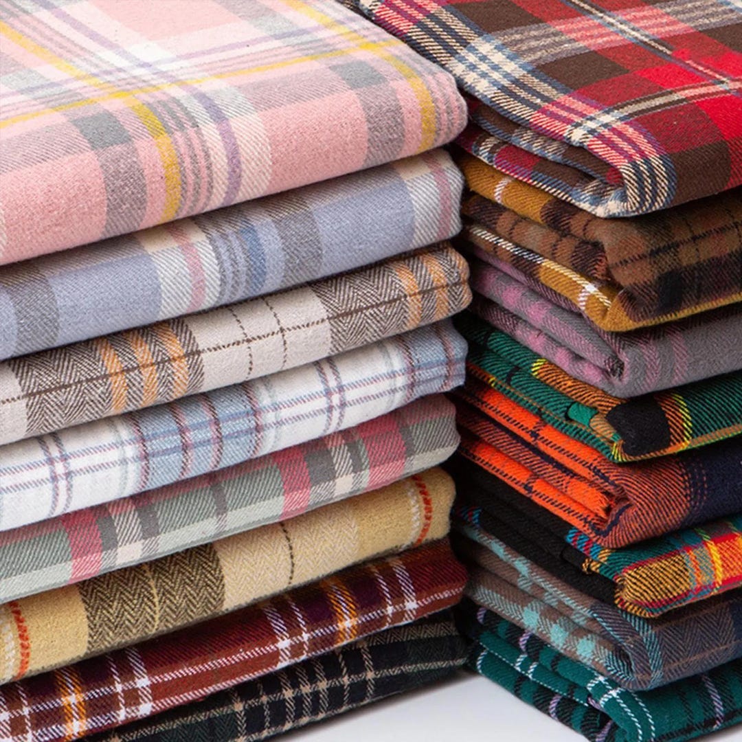 Plaid Cotton Fabric,tablecloth Fabric,plaid Fabric,cushion Fabric ...