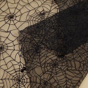 Halloween Fabric,spider Web Fabric,black Lace Fabric,festive Fabric ...
