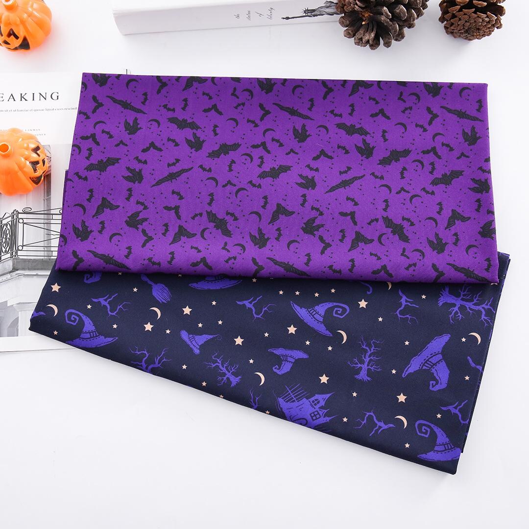 Halloween Fabric,bat Fabric,ghost Fabric,festive Fabric,printed Fabric ...
