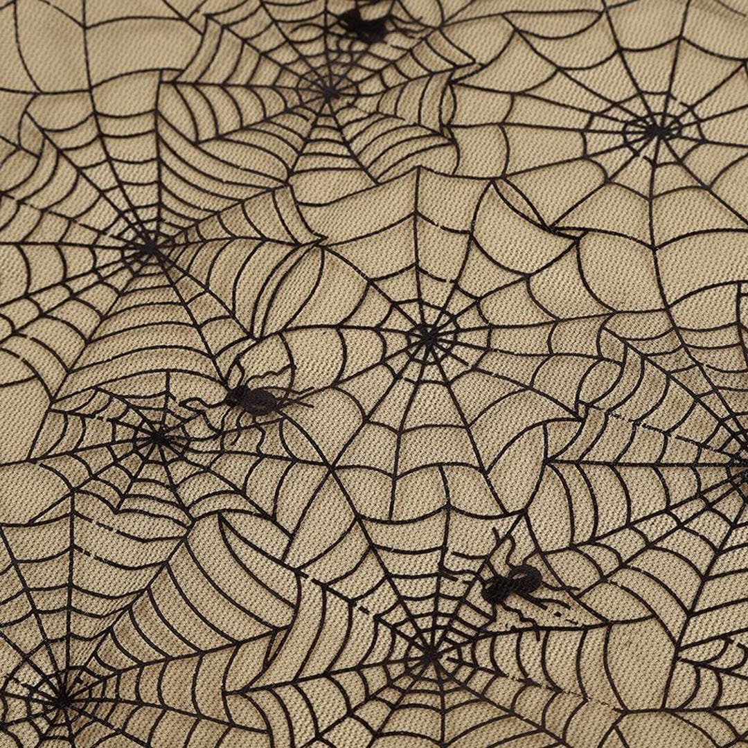 Halloween Fabric,spider Web Fabric,black Lace Fabric,festive Fabric ...