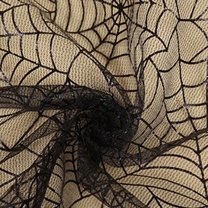 Halloween Fabric,spider Web Fabric,black Lace Fabric,festive Fabric ...