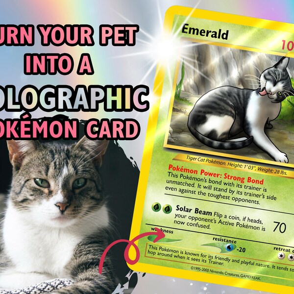 Custom Pokemone Card - Etsy