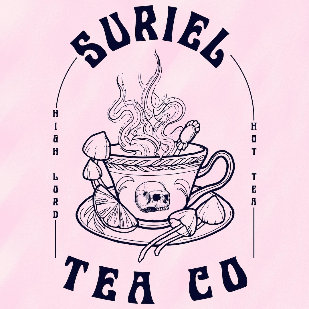 Suriel Tea Co Png, A Court of Thorns and Roses, SJM Merch, Spill the ...